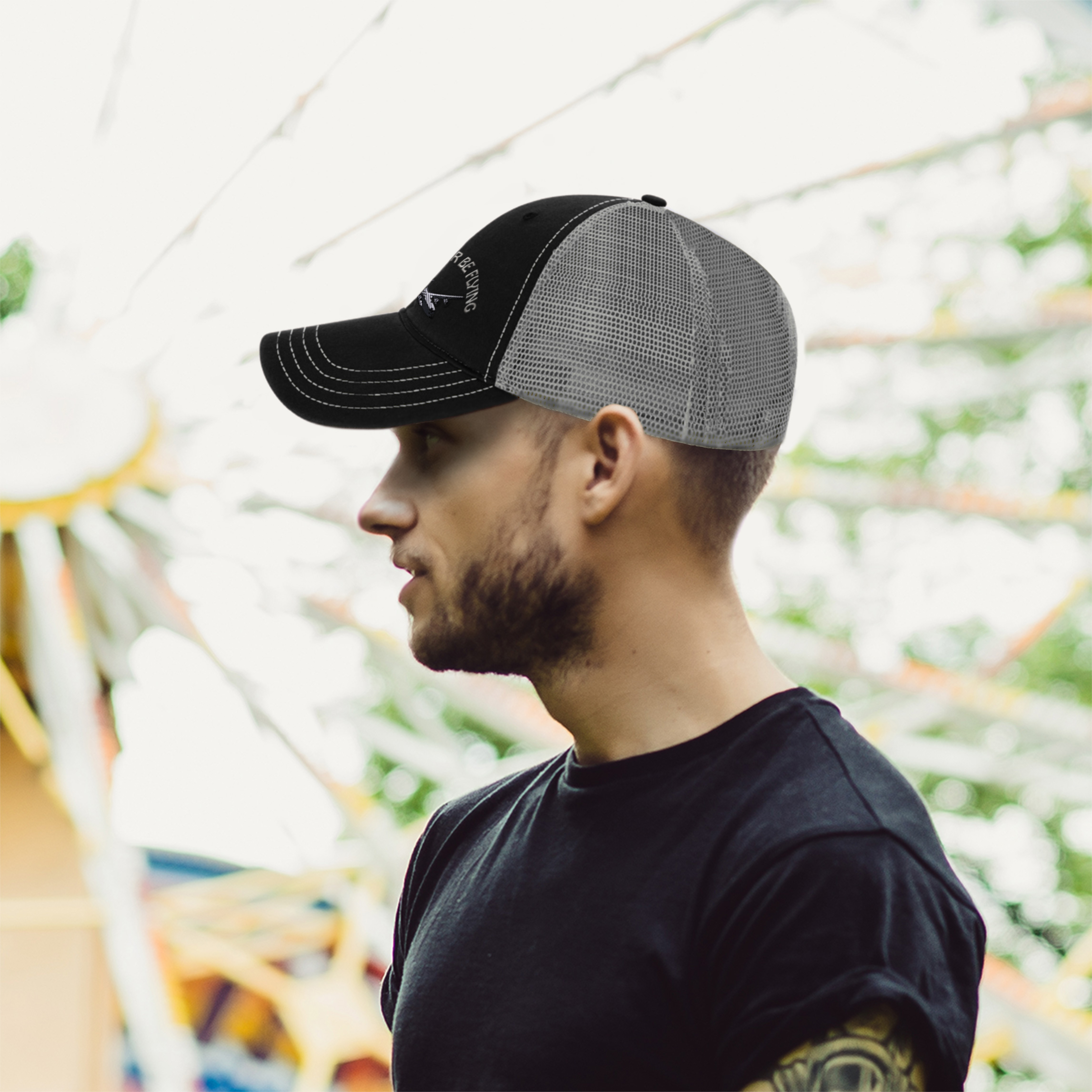 Richardson Trucker Hat C-130 I'D Rather Be Flying Cotton Snapback ...